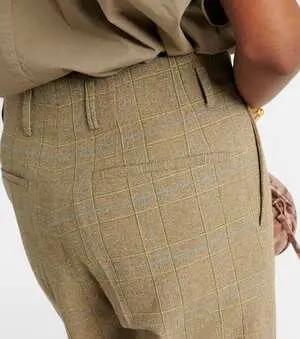 Dries Van Noten Checked Bermuda Shorts - Beige