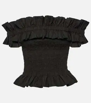 Smocked Off Shoulder Tops