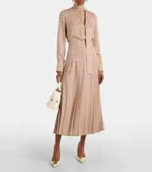 Valentino Garavani Toile Iconographe Pleated Midi Skirt