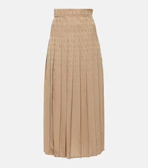 Valentino Garavani Toile Iconographe Pleated Midi Skirt
