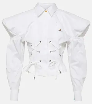 VIVIENNE WESTWOOD Gexy Cotton Poplin Shirt - White
