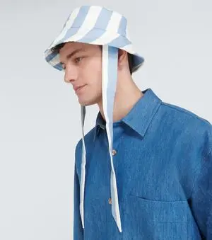 King & Tuckfield Striped Bucket Hat