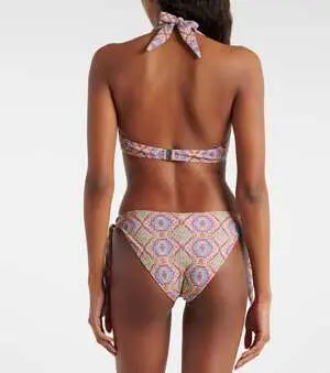 Etro Printed Halterneck Bikini - Blue