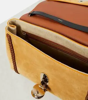 Chloé Penelope Medium Suede Shoulder Bag - Gold