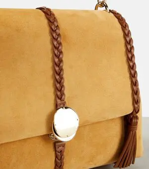 Chloé Penelope Medium Suede Shoulder Bag - Gold