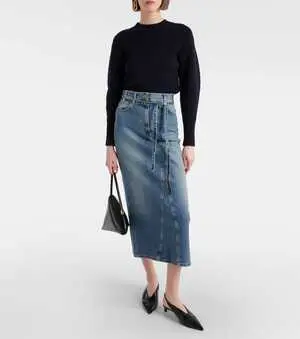 Altuzarra High-rise Denim Midi Skirt