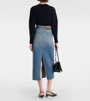 Altuzarra High-rise Denim Midi Skirt