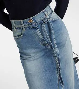 Altuzarra High-rise Denim Midi Skirt