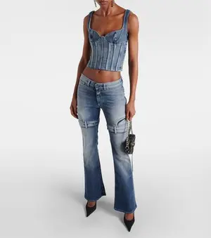 Off-White Denim Bustier - Blue