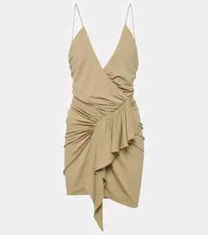 Alexandre Vauthier Draped Ruffled Wrap Dress