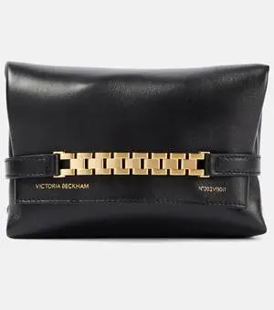 Victoria Beckham Chain Mini Leather Pouch With Strap