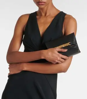 Victoria Beckham Chain Mini Leather Pouch With Strap