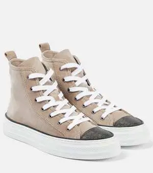 Brunello Cucinelli Embellished Sneakers For Women