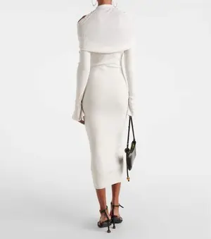 Jacquemus La Robe Doble Wool-blend Midi Dress - White