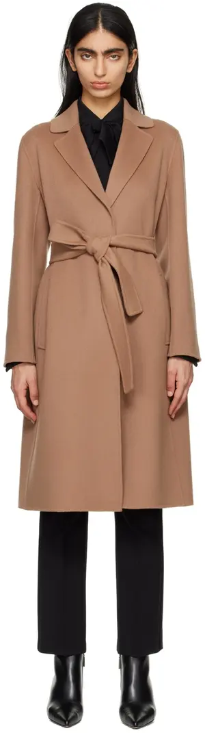 Max Mara Max Mara Belted Melton Coat - 45 Camel