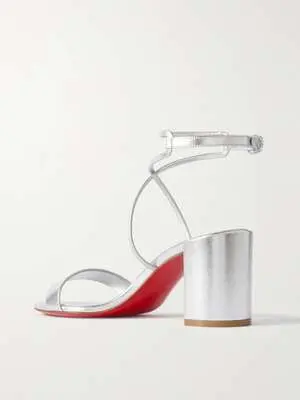 CHRISTIAN LOUBOUTIN Choca 70 Metallic Leather Sandals