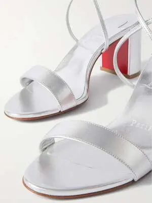 CHRISTIAN LOUBOUTIN Choca 70 Metallic Leather Sandals