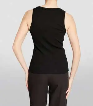 ME+EM V-neck Ribbed Tank - Black