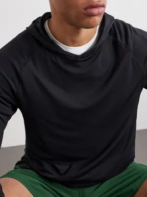 Lululemon License To Train Stretch Recycled-jersey Hoodie