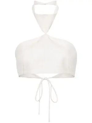 Philosophy Di Lorenzo Serafini Halterneck Crop Top - Neutrals