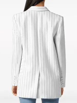 Philipp Plein Crystal-pinstripe Cady Blazer