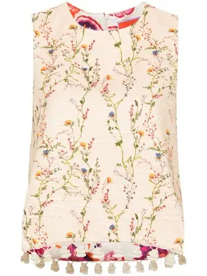 La DoubleJ La Scala Floral Print Sleeveless Top