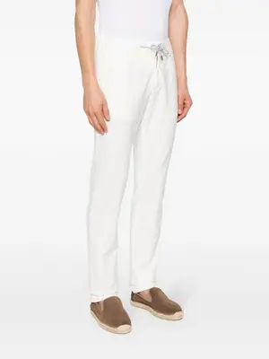 Eleventy Jersey Cotton-blend Trousers - White