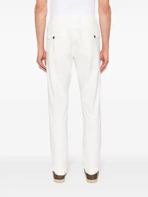 Eleventy Jersey Cotton-blend Trousers - White