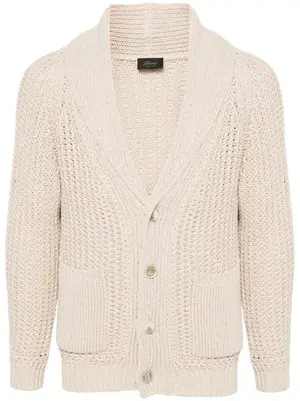 Brioni Ribbed Cardigans For Men