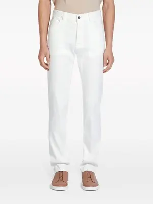 Zegna Roccia Mid-rise Skinny Jeans - White
