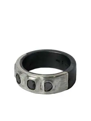 PARTS OF FOUR Parts Of Four Sistema Black Diamond Sterling Silver Ring Black