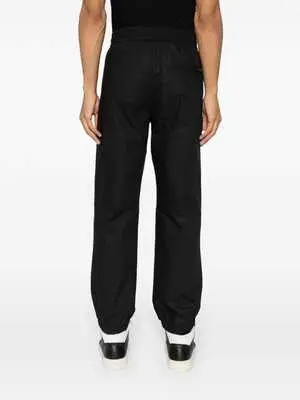 Versace Tapered-leg Trousers With Logo Strap