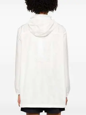 Moncler Mesh-panel Hooded Jacket - White