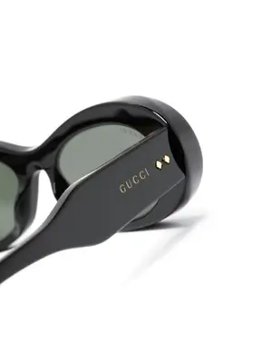 Gucci Logo-debossed Oval Sunglasses