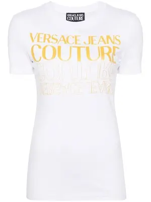 Versace Upside Down-logo Cotton T-shirt