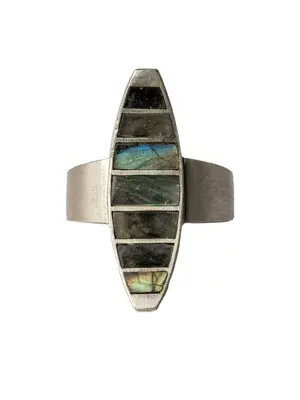 PARTS OF FOUR Crescent Ring With Labradorite