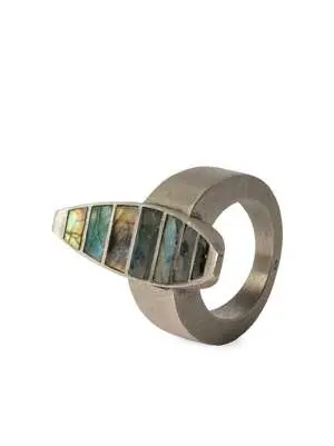 PARTS OF FOUR Crescent Ring With Labradorite