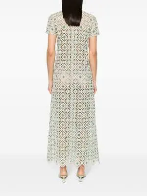 La DoubleJ Swing Macramé Maxi Dress
