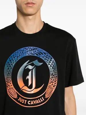 Just Cavalli Logo-print Cotton T-shirt - Black