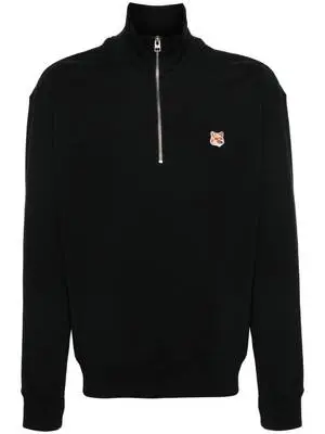 Maison Kitsuné Fox Head Cotton Sweatshirt - Black