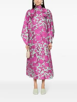 La DoubleJ Magnifico Floral-print Maxi Dress - Purple
