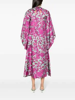 La DoubleJ Magnifico Floral-print Maxi Dress - Purple
