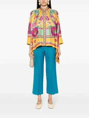 La DoubleJ Floral Print Foulard Shirt - Yellow
