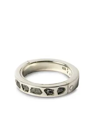PARTS OF FOUR Sistema Mega Pavé Diamond Sterling Ring - Silver