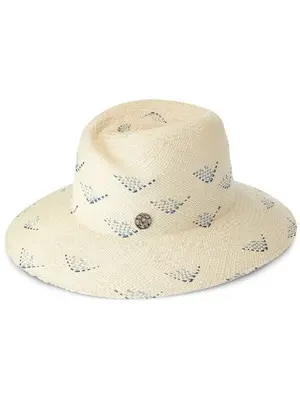 MAISON MICHEL Virginie Straw Fedora - Neutrals