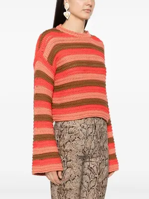 La DoubleJ Bell-sleeve Striped Jumper