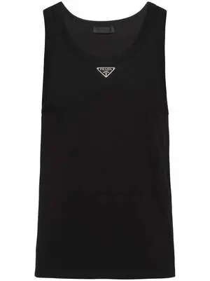Prada Cotton Tank Top - Black