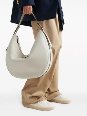 Prada Triangle-logo Leather Sneakers - Neutrals