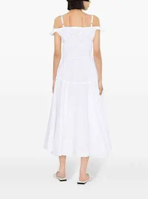 PATOU Bow-detail Cocktail Midi Dress - White