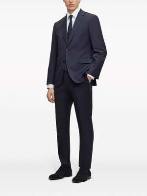 BOSS Single-breasted Fitted Blazer - Blue